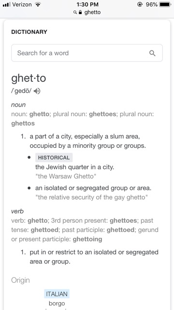 Word Ghetto Origin