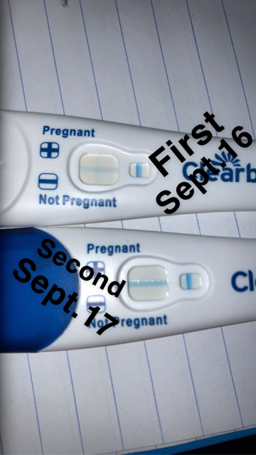 My pregnancy test came back positive one day and the next day it was ...