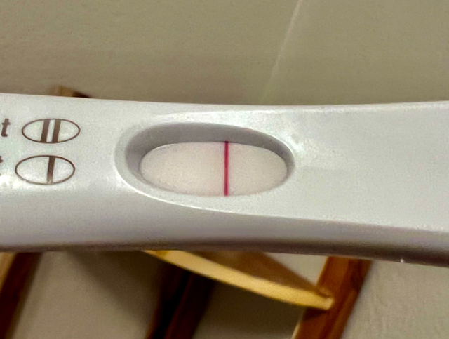 Anything? I think I see a faint line but my eyes have been acting up ...